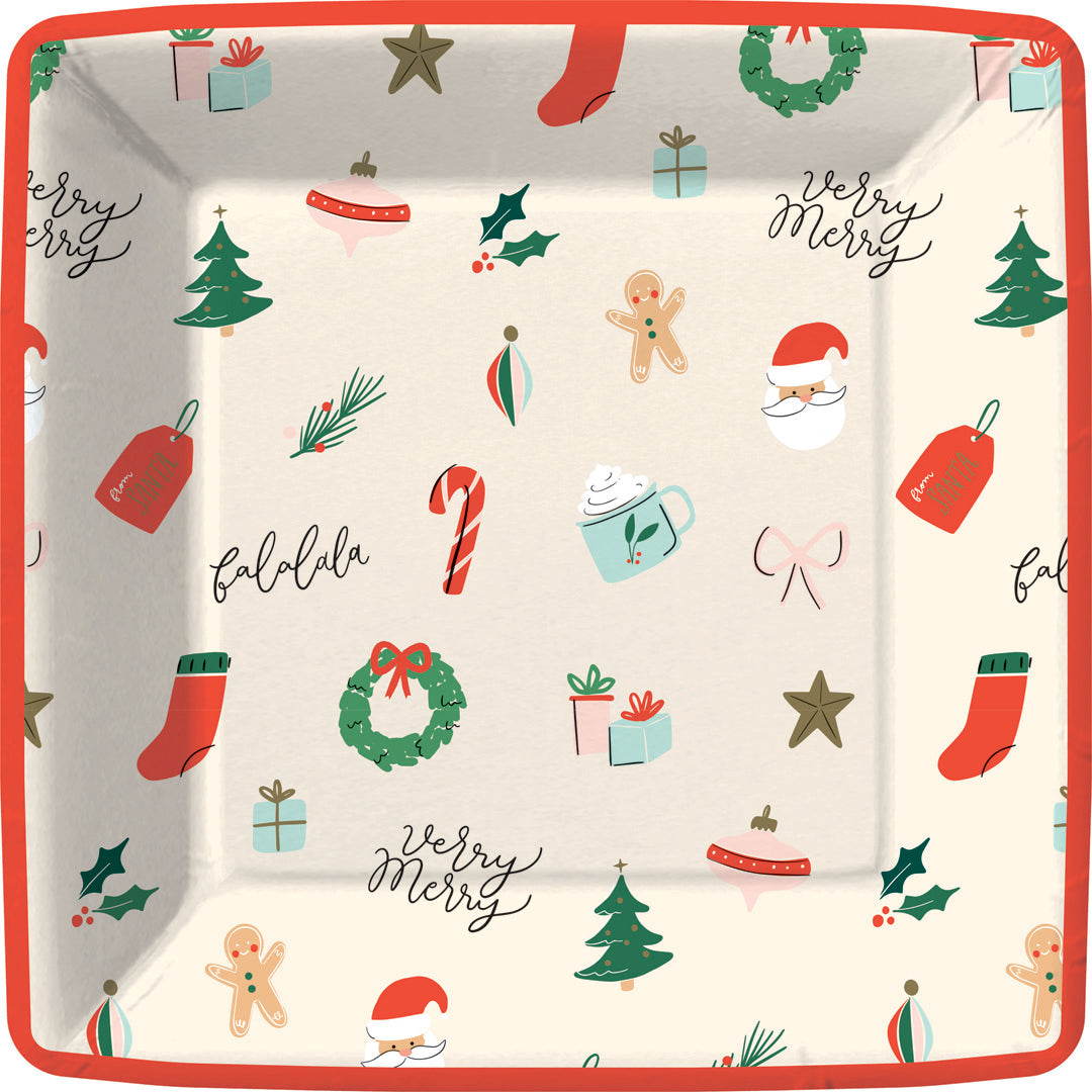 MERRY AND SWEET SQUARE DESSERT PLATE – Swoozie's