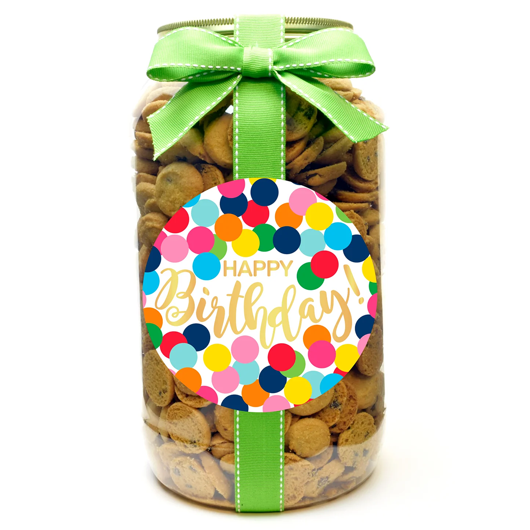 HAPPY BIRTHDAY CONFETTI MINI CHOCOLATE COOKIES - GALLON – Swoozie's