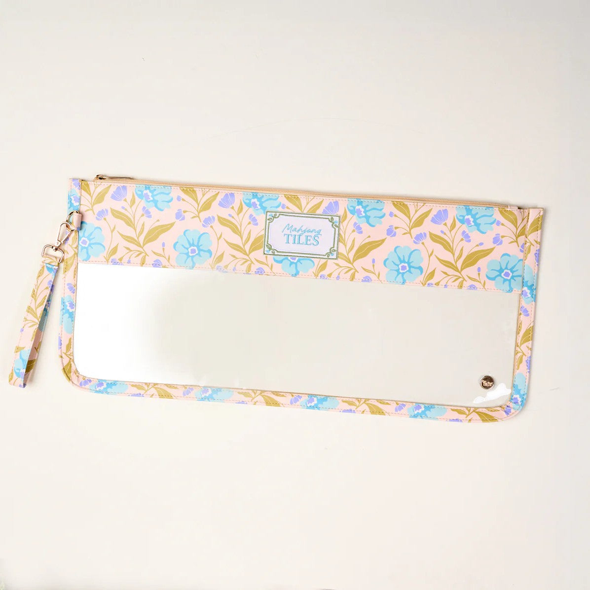 Poppin Petals Aqua Mahjong Tile Pouch – Swoozie's